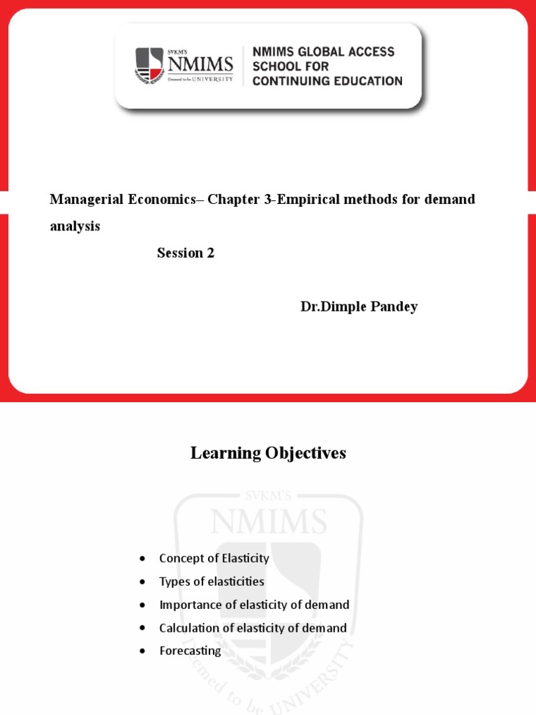 Managerial Economics - Chapter 3-Empirical Methods For Demand Analysis ...