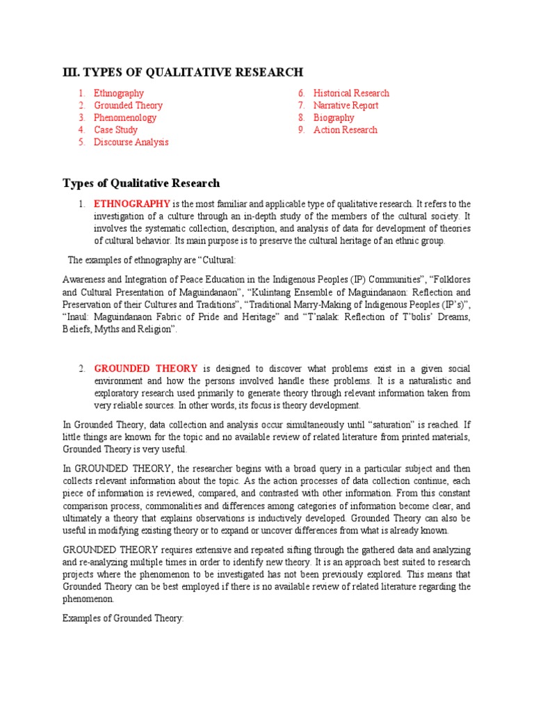 Module 1 Types of Qualitative Research | PDF | Biography | Qualitative ...