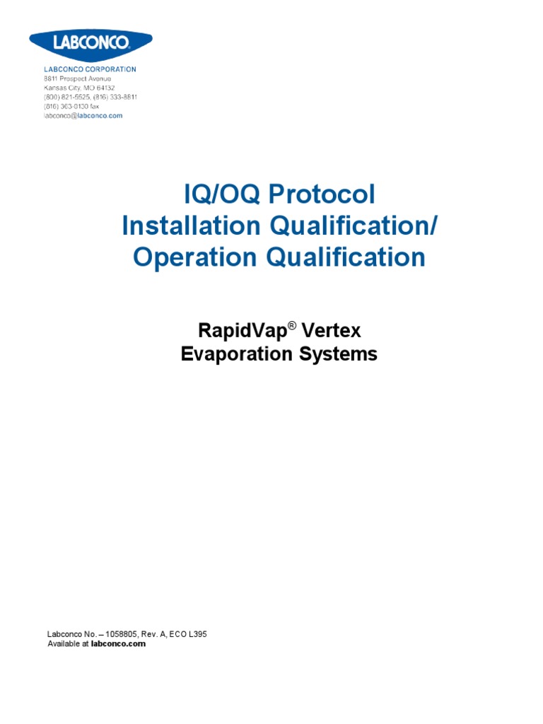 IQ/OQ Protocol Installation Qualification/ Operation Qualification | PDF | Verification And ...