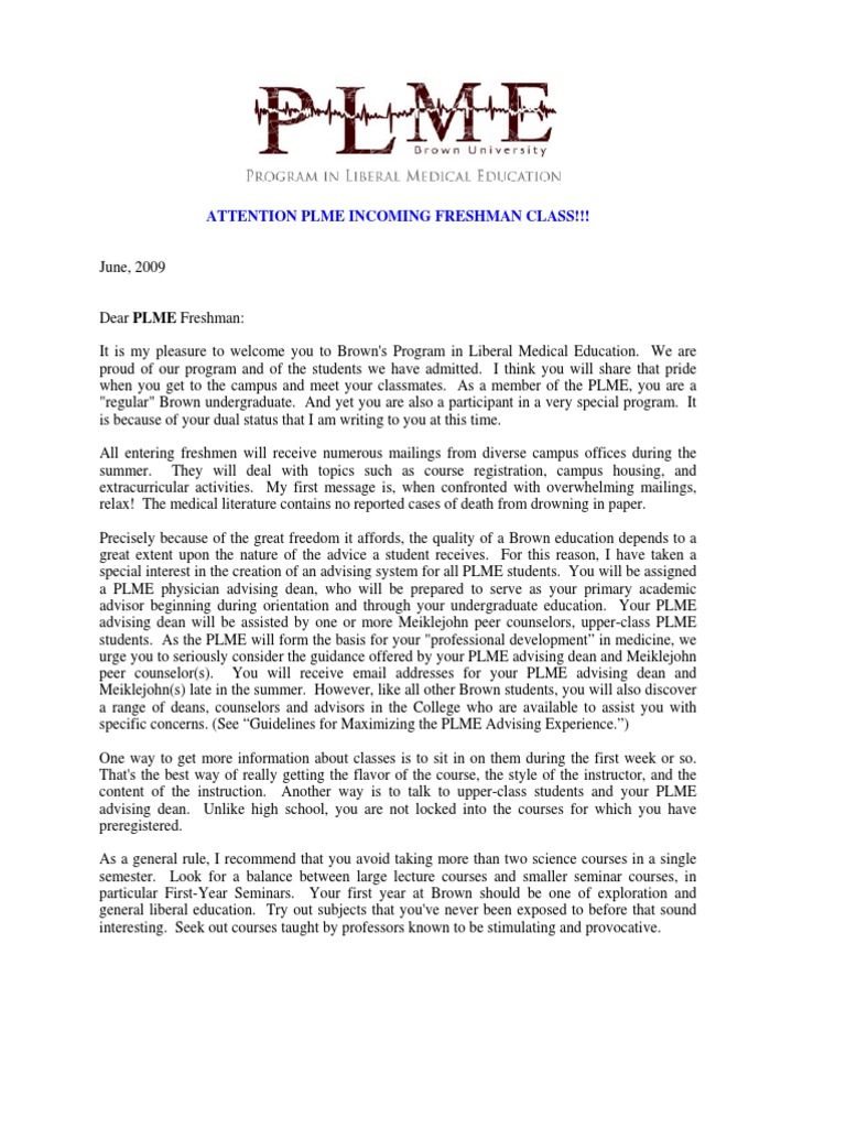 PLME Frosh | PDF | Students | Advanced Placement