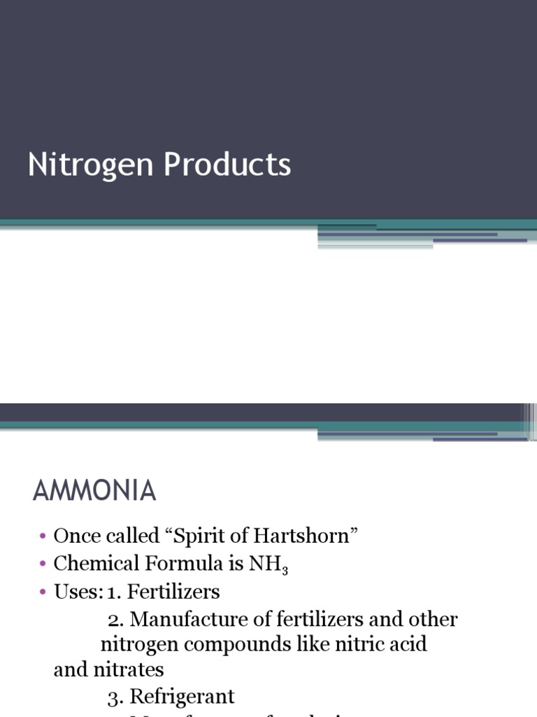 Nitrogen | PDF | Nitric Acid | Ammonia