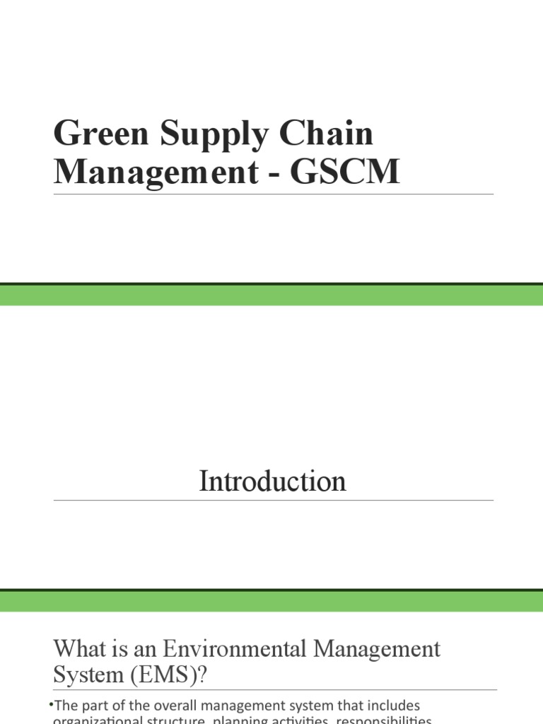 Green Supply Chain Management - GSCM | PDF | Audit | Competence (Human ...
