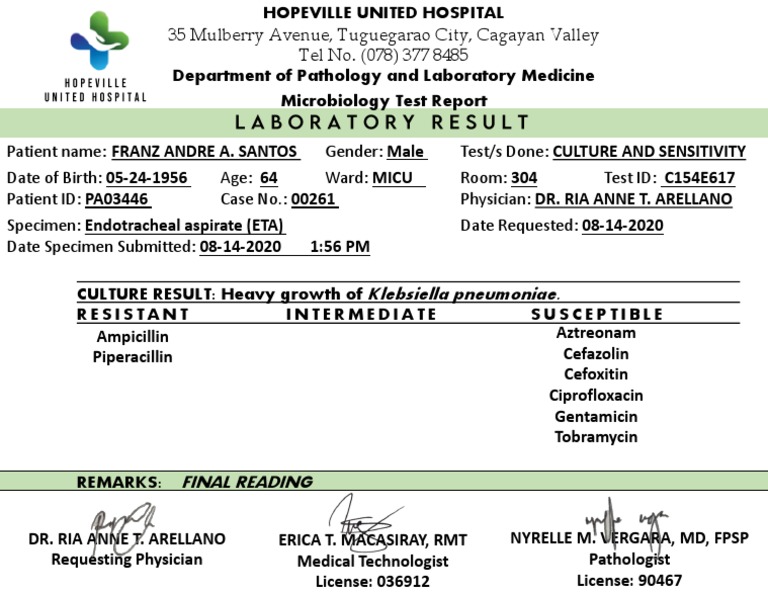 Labresults PDF | PDF