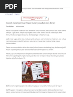 10 CONTOH PAPER Kuliah Singkat dan Cara Membuatnya + PDF | PDF