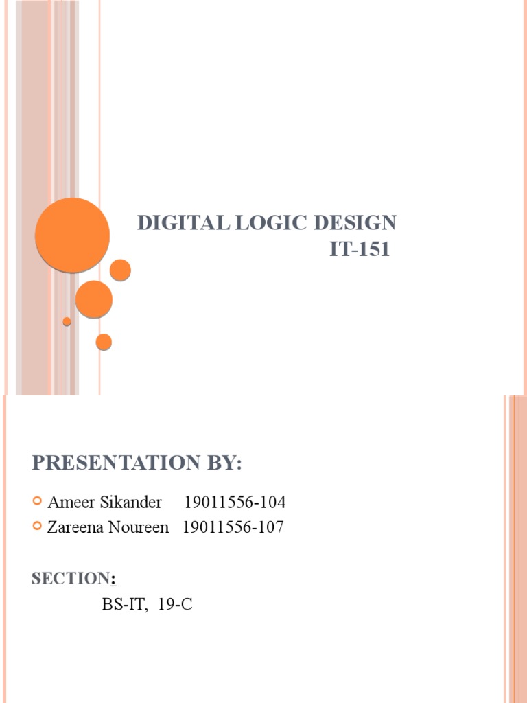 DLD PRESENTATION - Finall | PDF | Logic Gate | Mathematical Logic