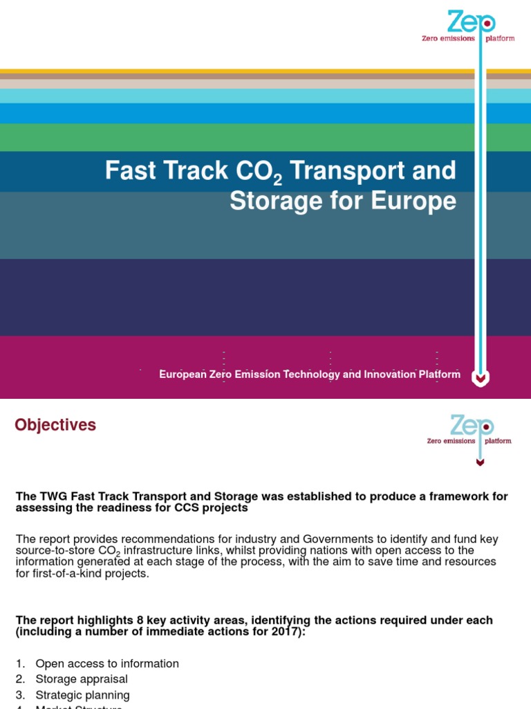 Fast Track CO Transport and Storage For Europe: European Zero Emission ...
