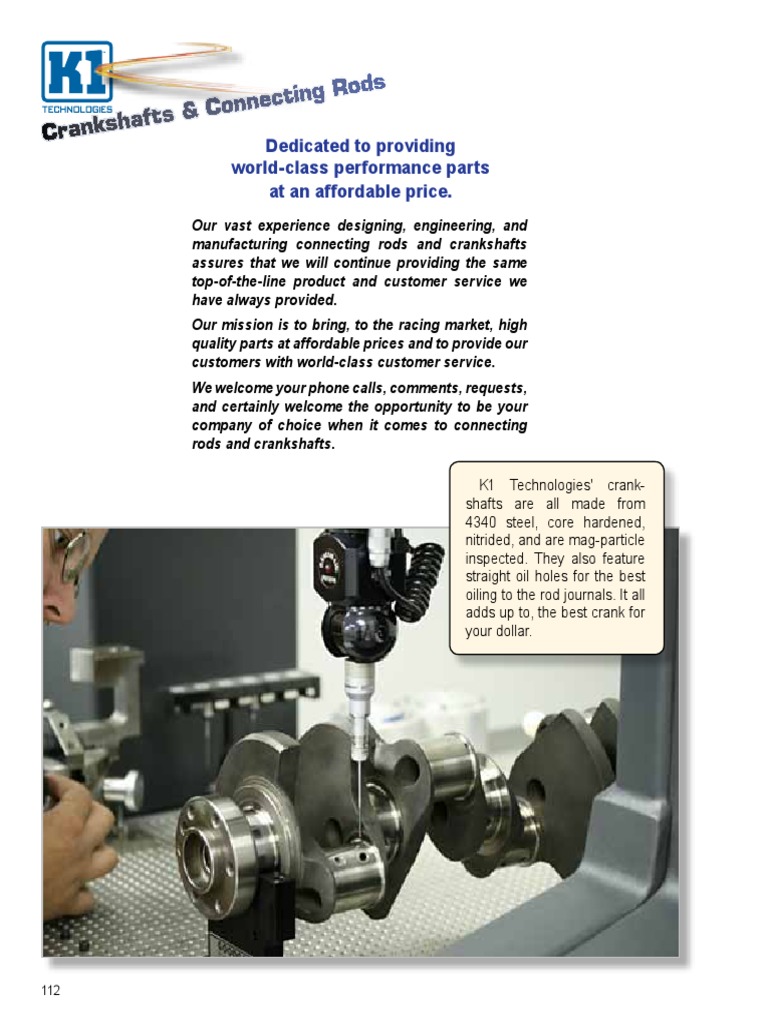 Cranksh Afts & C Onnectin G Rods: Dedicated To Providing World-Class ...