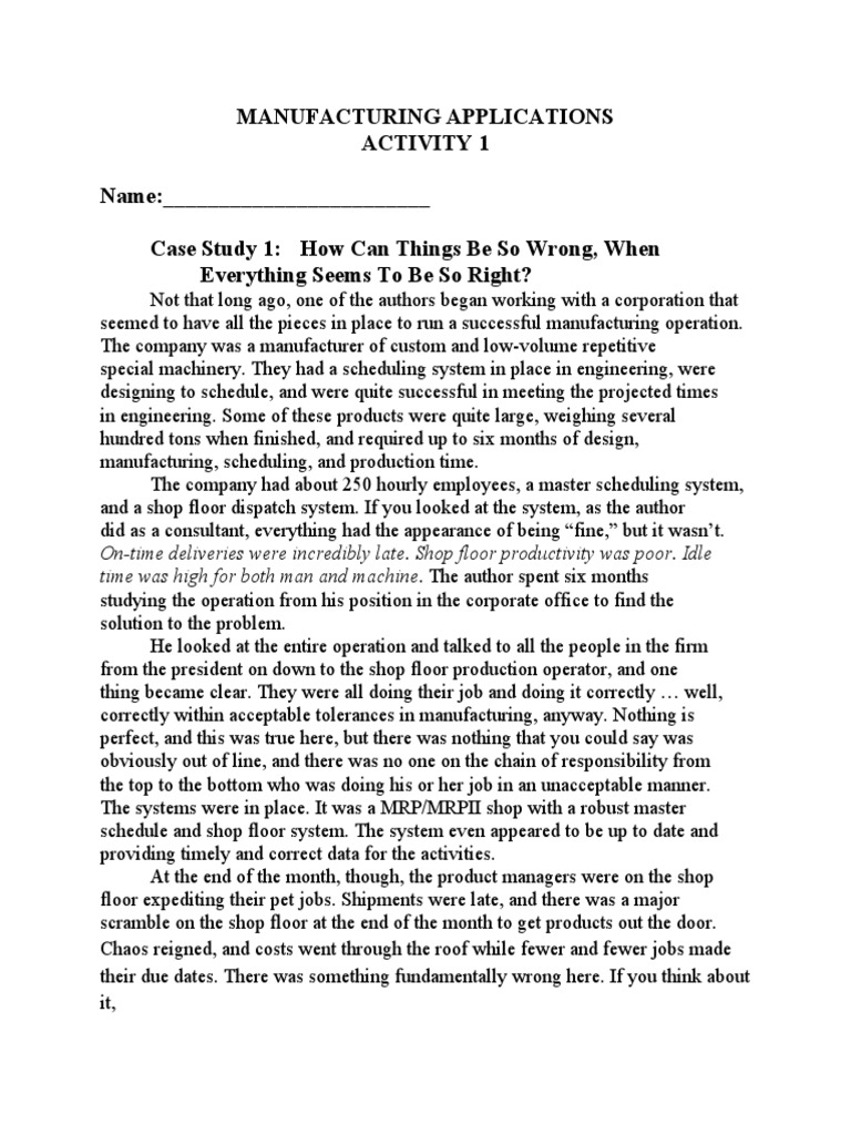 Lesson 1 - Case Study | PDF | Business