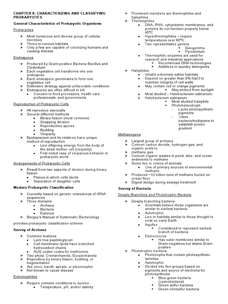 Characterizing & Classifying Prokaryotes | PDF | Bacillus | Bacteria