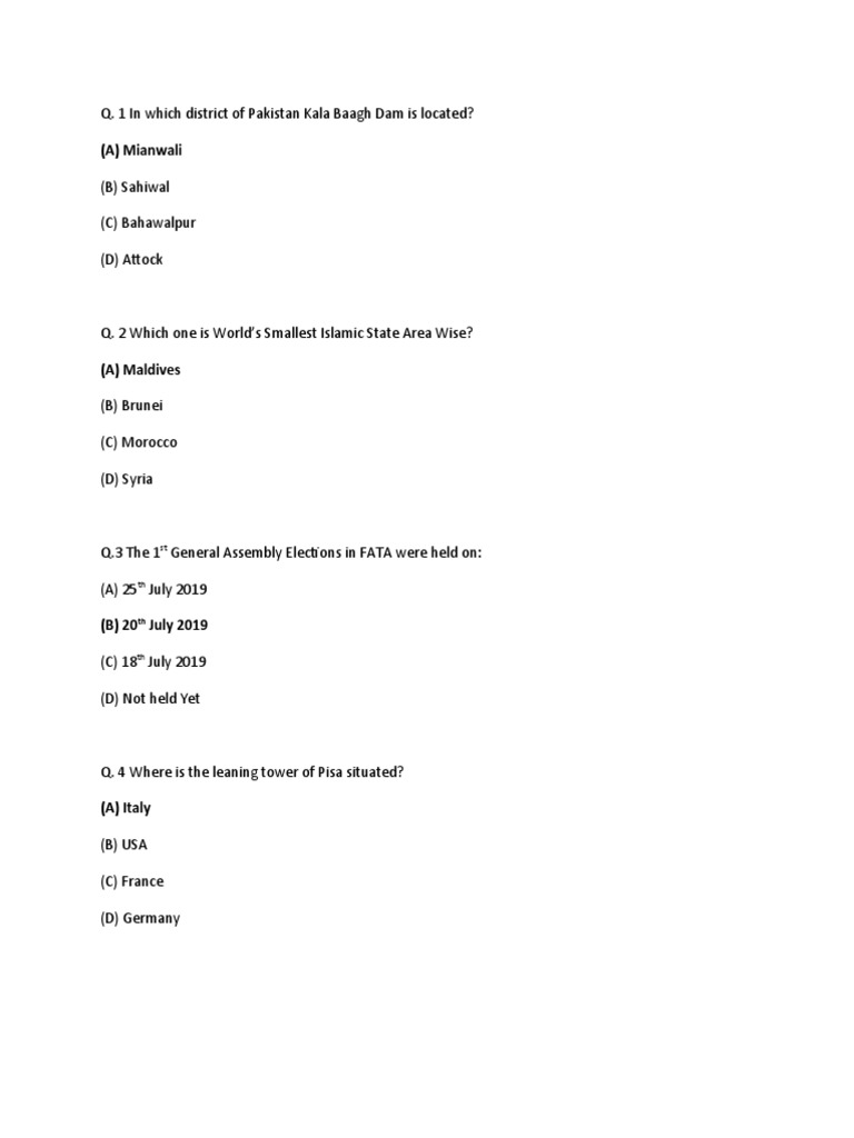 SPSC Assistant BPS-16 Past Papers MCQs | PDF | Sindh | Pakistan