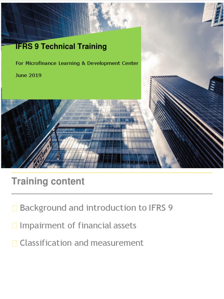 IFRS 9 Training Slides For MLDC - DAY 1 | PDF | International Financial ...