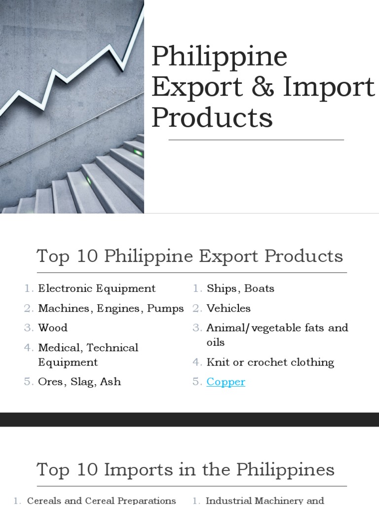 Philippine Export & Import Products | PDF