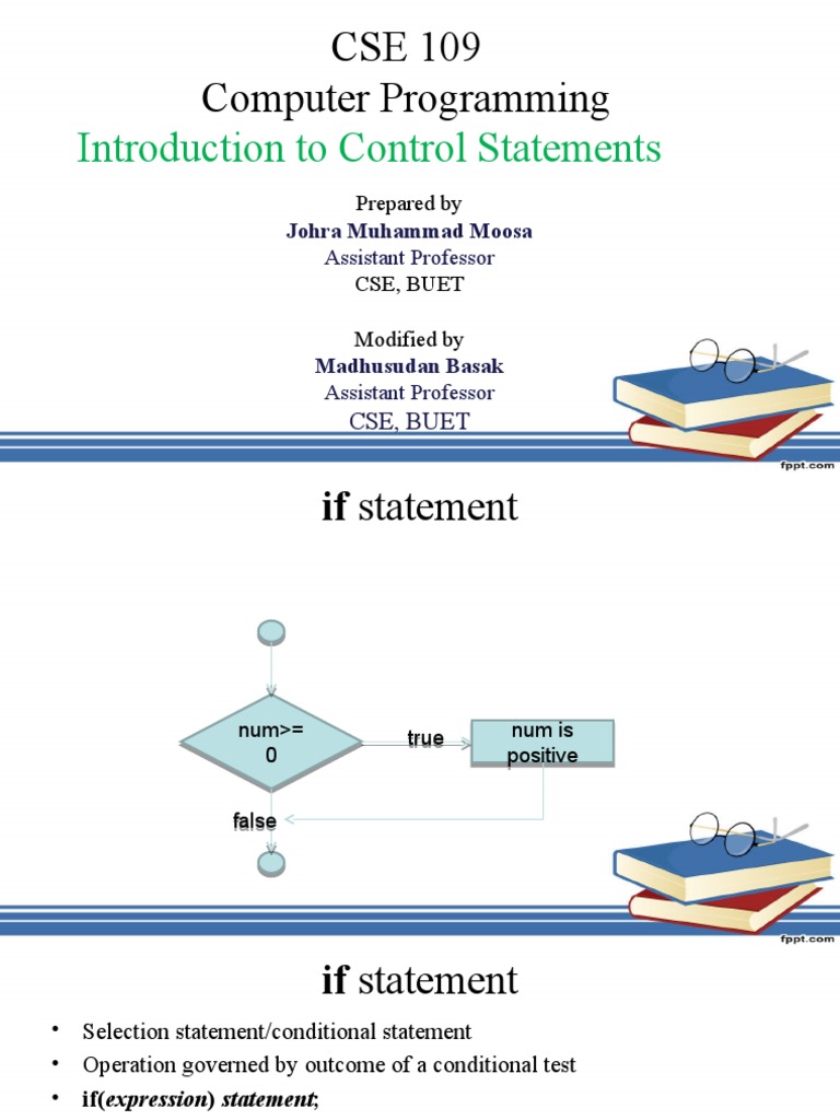 Cse 109 Computer Programming Introduction To Control Statements Pdf 9055