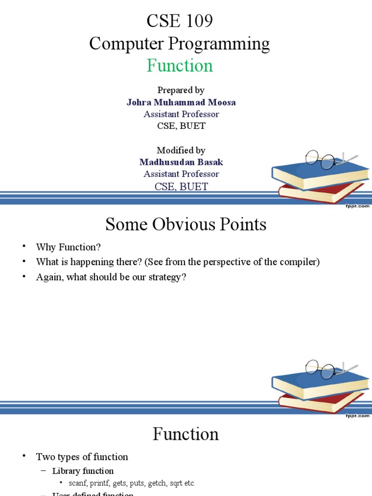 CSE 109 Lecture 4 | PDF | Parameter (Computer Programming) | Subroutine