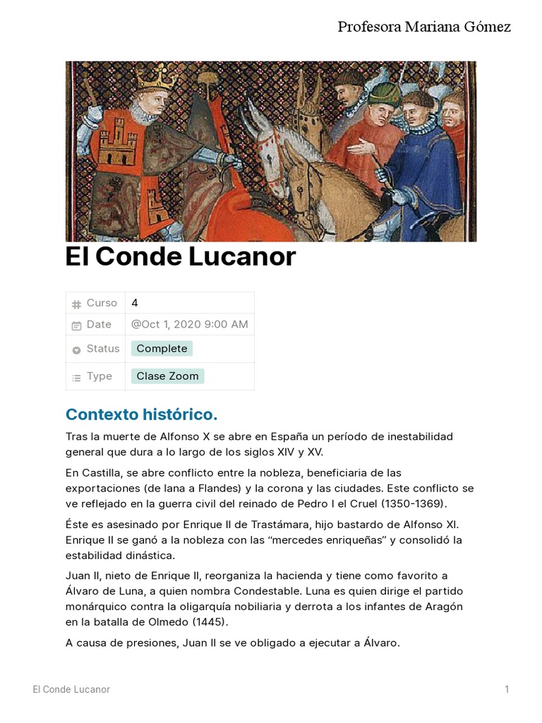 El Conde Lucanor | PDF | Nobleza | Personas