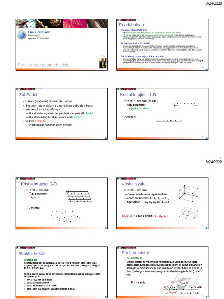 01 Intro - Crystal Structure PDF | PDF