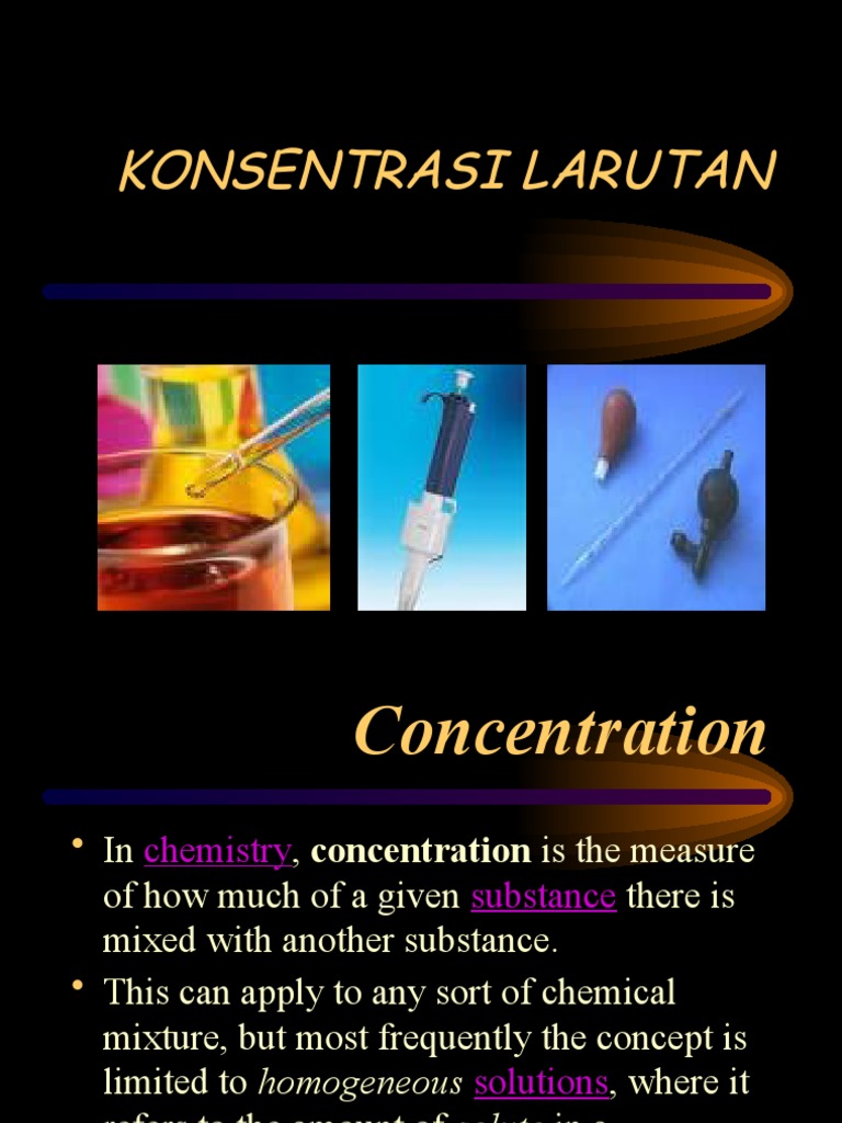 Bab 2, KONSENTRASI LARUTAN Newest1 | PDF | Concentration | Solution