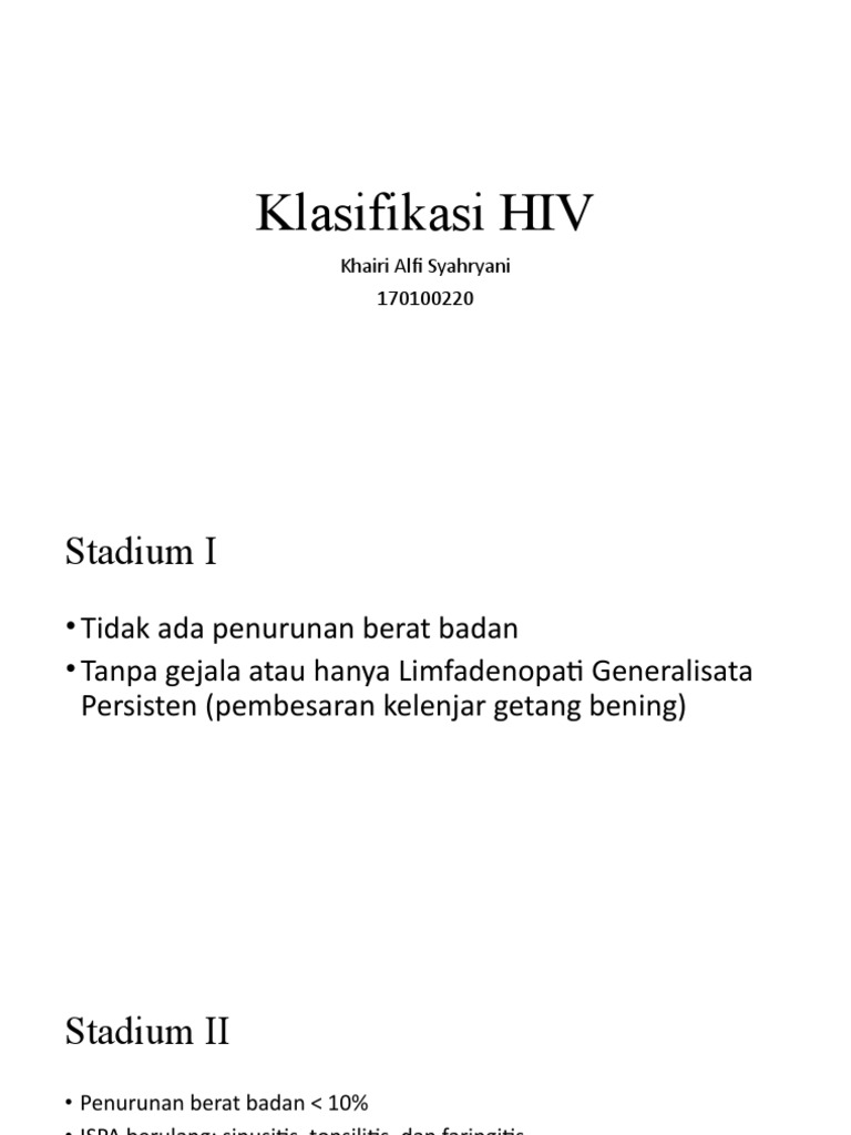 Klasifikasi HIV | PDF
