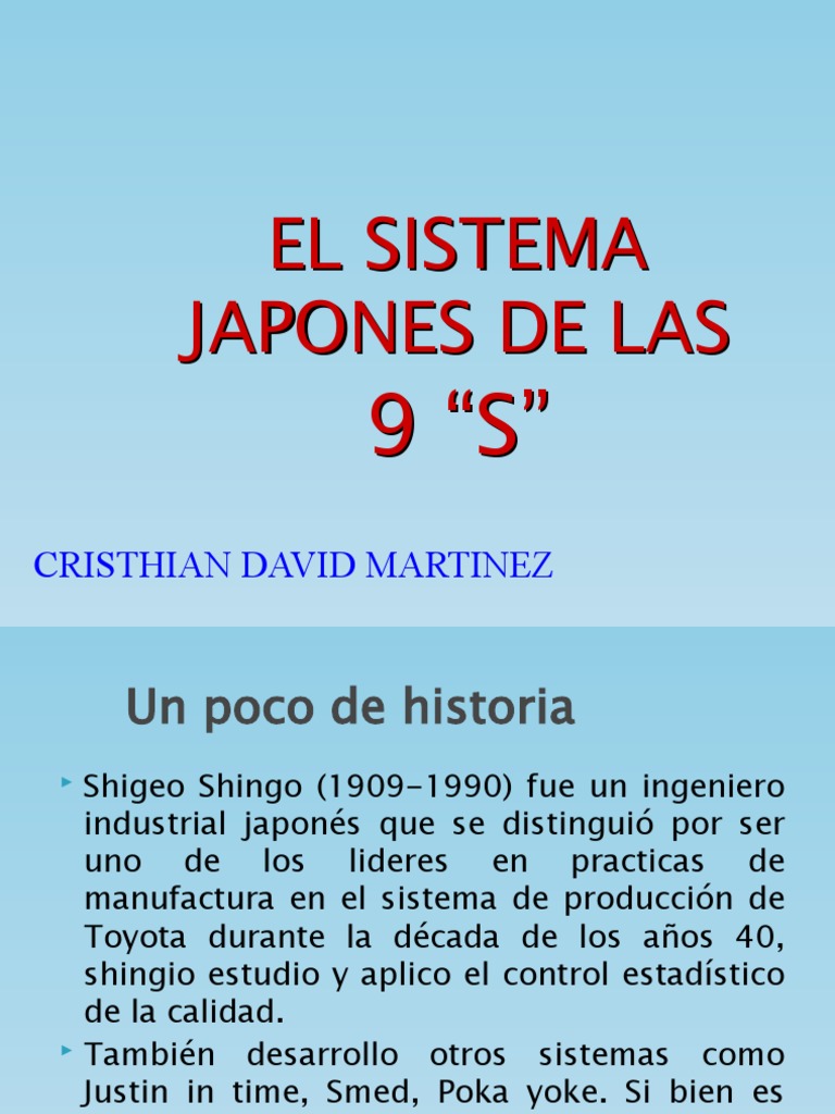 Metodología Japonesa de las 9S | PDF | Disciplinas | Calidad