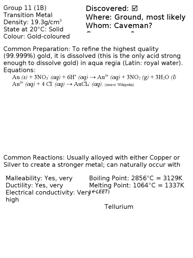 Chemistry Students' Gold Guide | PDF