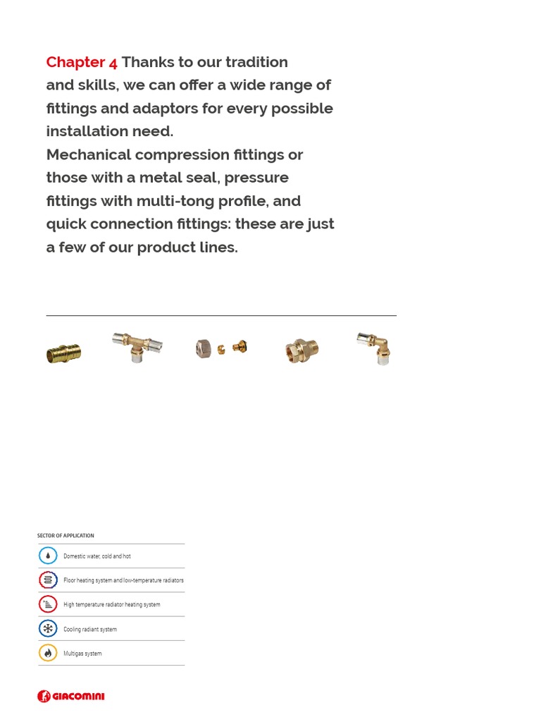 Chapter 4 - Fittings | PDF | Plumbing | Pipe (Fluid Conveyance)