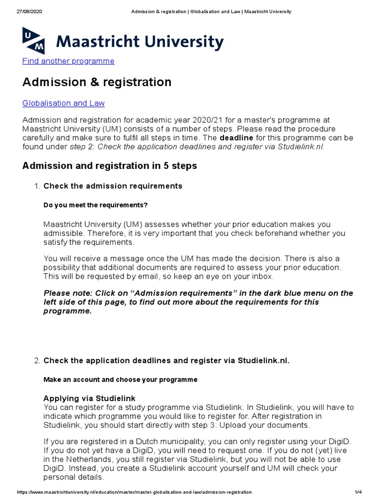 Admission and Registration in 5 Steps | PDF | University And College ...
