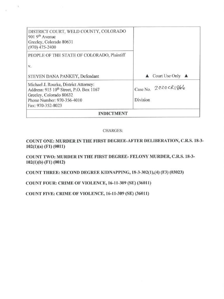 Steven Pankey Indictment | PDF
