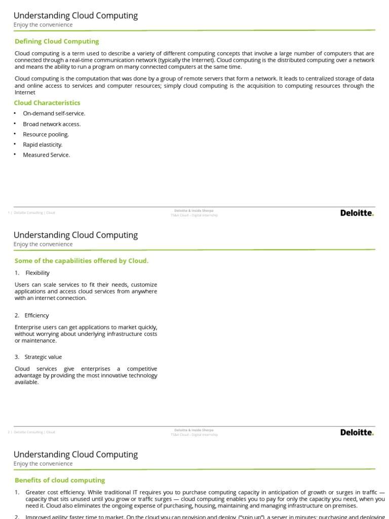 Deloitte Cloud - Task 1 - Understanding Cloud Computing - Template ...