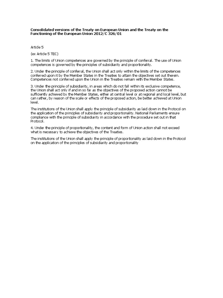 Subsidiaritate + Proportionalitate | PDF | European Court Of Justice ...