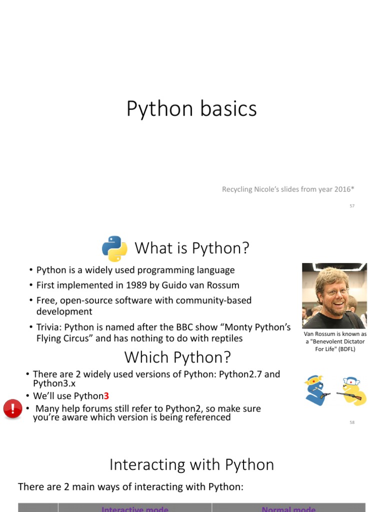 Python Basics: Recycling Nicole's Slides From Year 2016 | PDF ... Python Basics: Recycling Nicole's Slides From Year 2016 | PDF ...