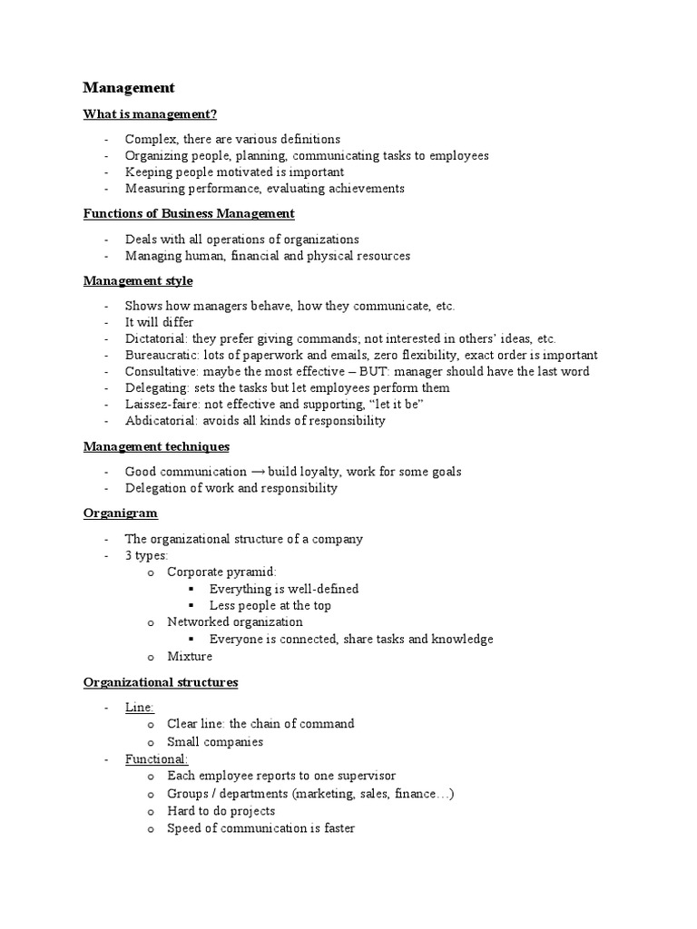 What Is Management? | PDF | Organizational Structure | Board Of Directors
