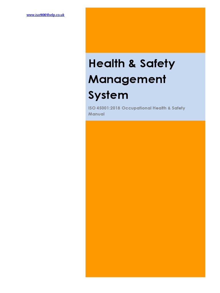 HSMS Health & Safety Manual Template | PDF | Occupational Safety And ...