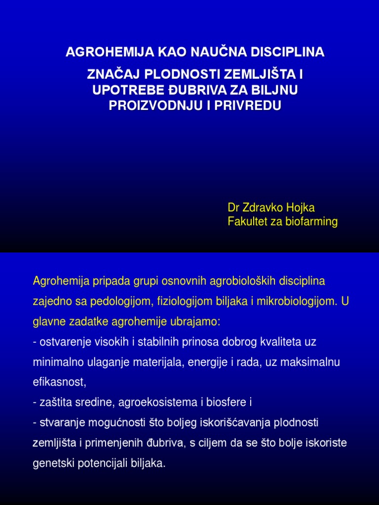 Nedelja (Agrohemija) PDF | PDF