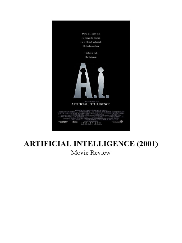 Artificial Intelligence Movie Review | PDF | Mystery, Thriller & Crime ...