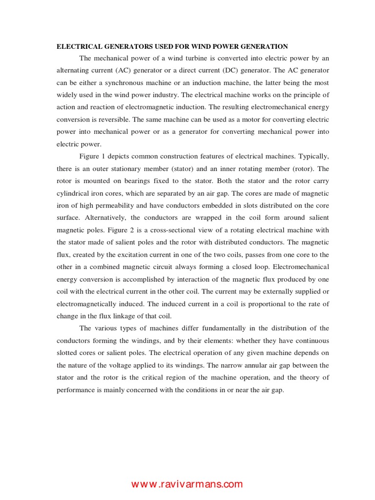 Electrical Generators PDF | Download Free PDF | Electric Generator | Electromagnetic Induction