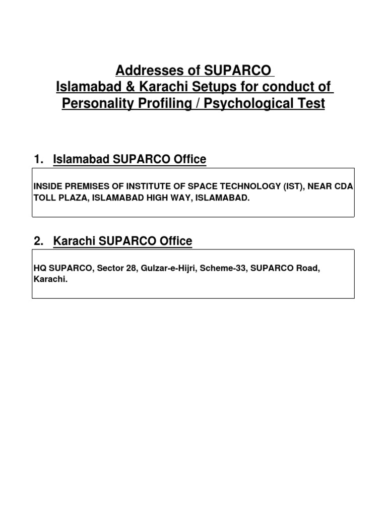 Written Test Result - Tests Held On 21 - 25 Sep 2020 at Islamabad | PDF ...