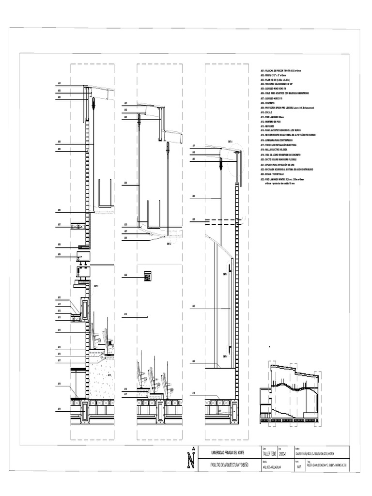 Corte Detalle Auditorio | PDF | Naturaleza
