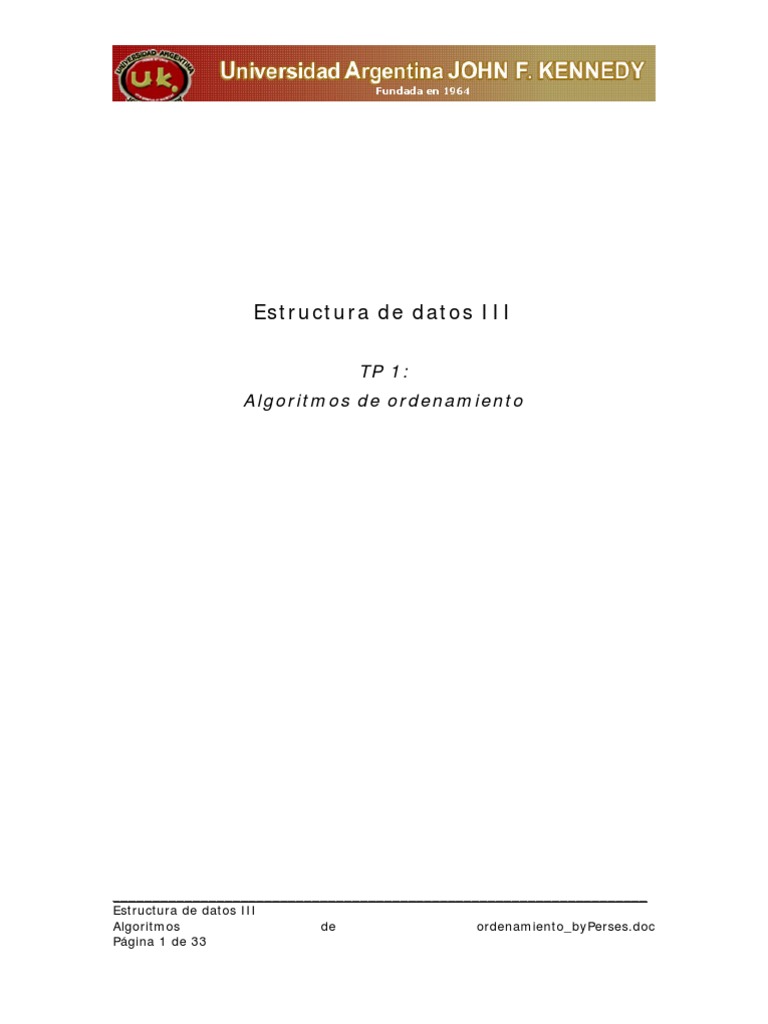 Estructura De Datos Iii Algoritmos De Ordenamiento Descargar Gratis Pdf Algoritmos