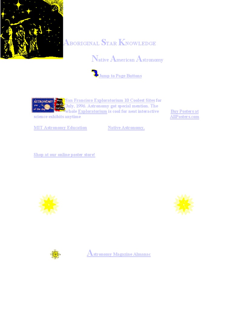 Aboriginal Star Knowledge | PDF | Stars | Astronomy