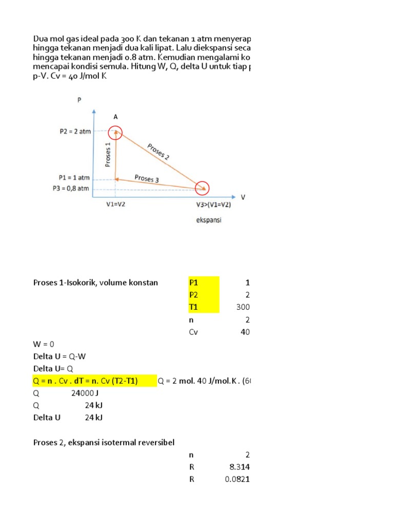 Contoh Soal Hukum Termodinamika 1 | PDF