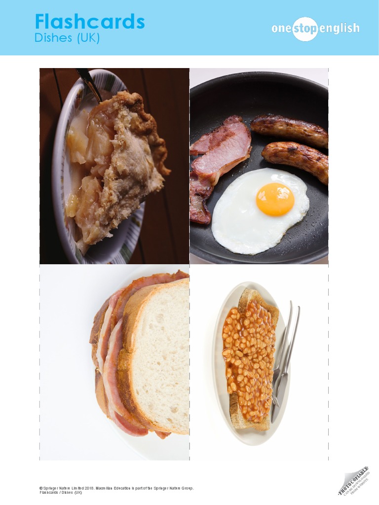 Flashcards - Dishes UK | PDF | Cuisine Of The Americas | Foods