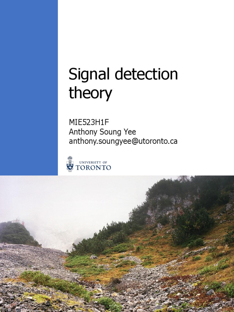 Signal Detection Theory Overview | PDF | Sensitivity And Specificity ...