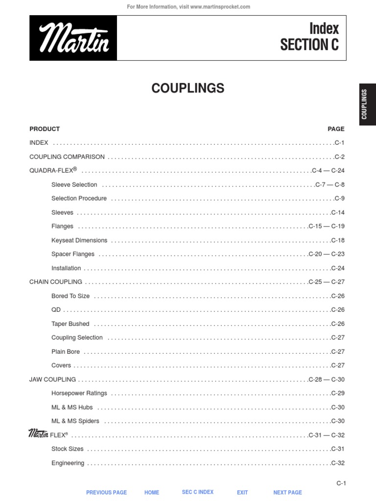 Index Section C: Couplings | PDF | Materials | Chemical Substances