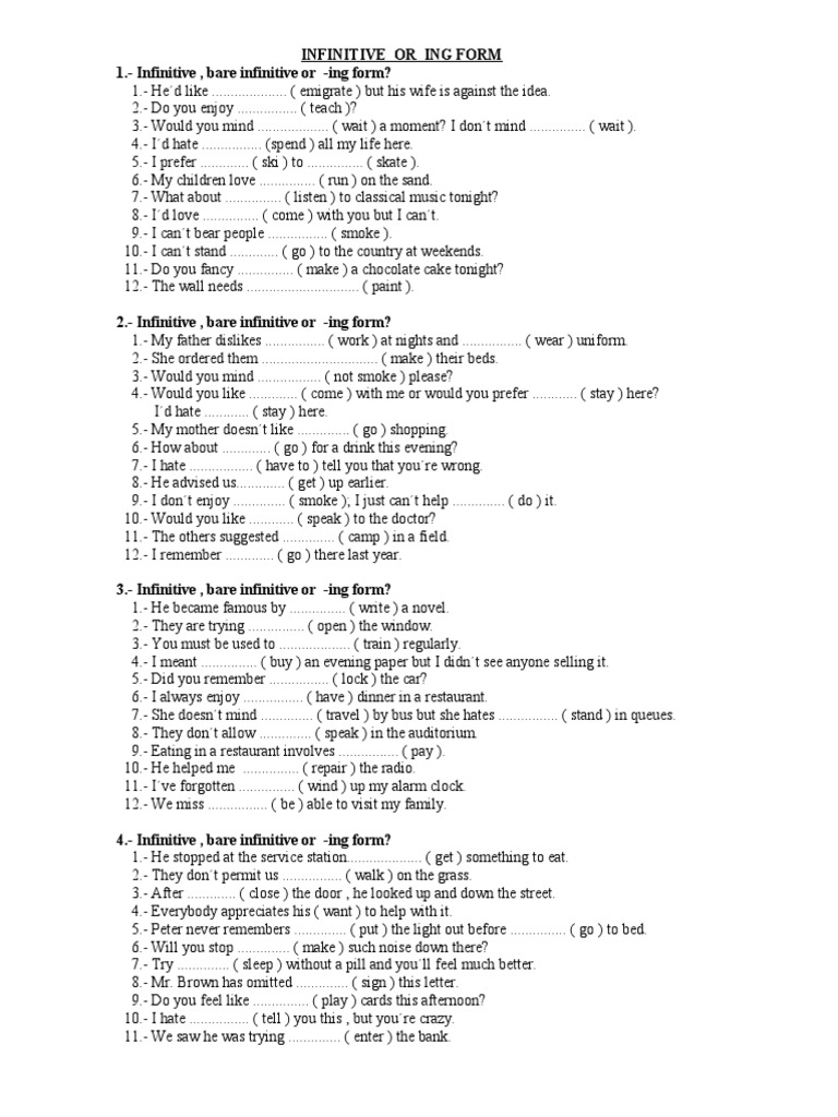 Practice The Ing Form | PDF