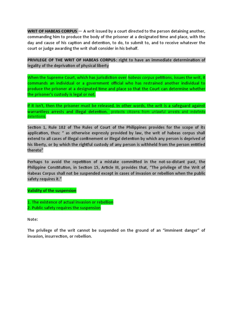 Recitation For Human Rights | PDF | Habeas Corpus | Remand (Detention)