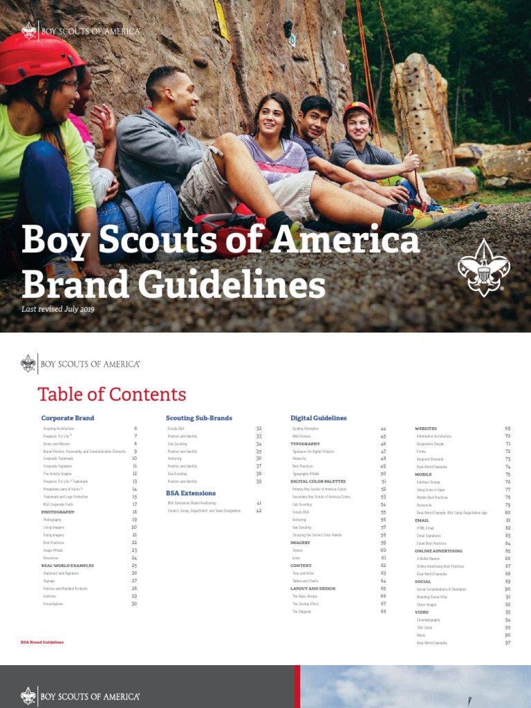 Boy Scouts of America Brand Guidelines: Last Revised July 2019 | PDF ...