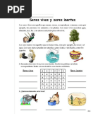 Sopa de letras: Seres vivos y no vivos | PDF