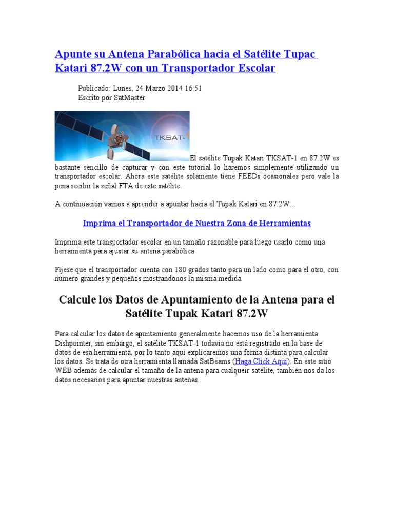 Apunte Tupac Katari | PDF | Azimut | Antena (Radio)