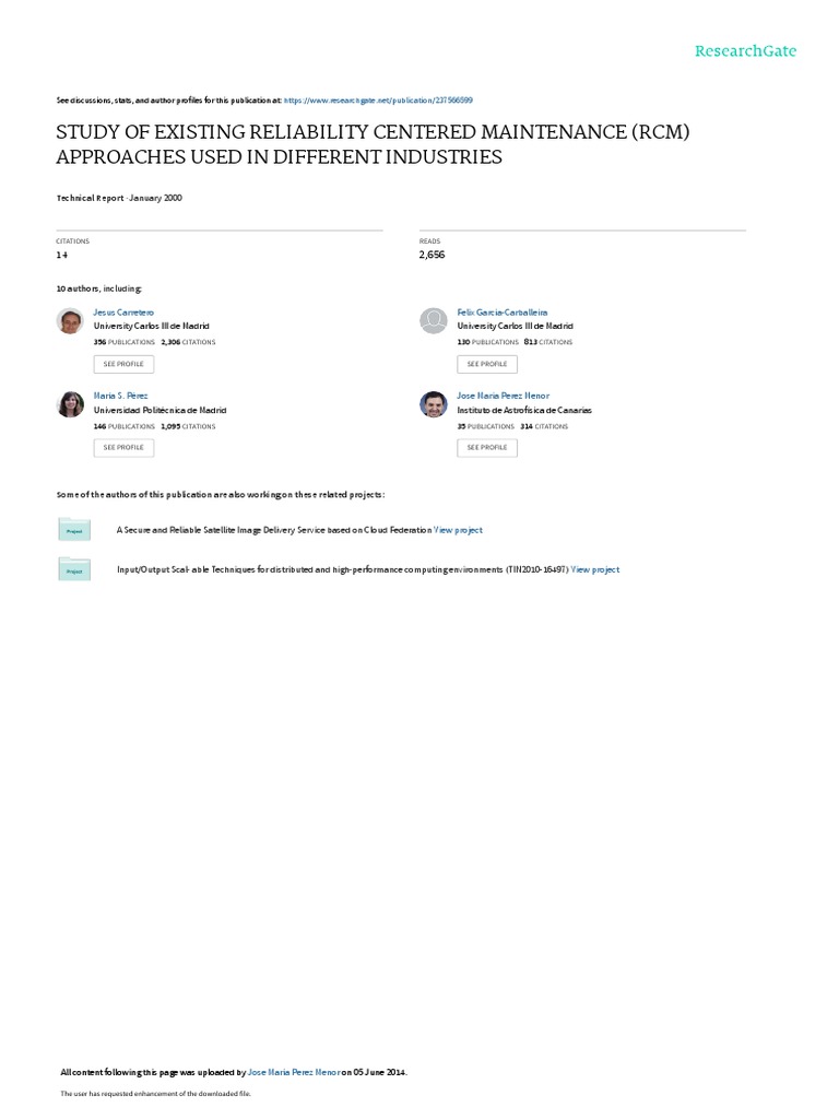 Study of Existing Reliability Centered Maintenance | PDF | Reliability ...