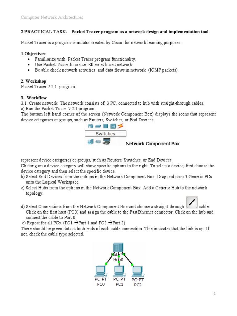 2 PRACTICAL TASK. Packet Tracer Program As A Network Design and Implementation Tool | PDF ...
